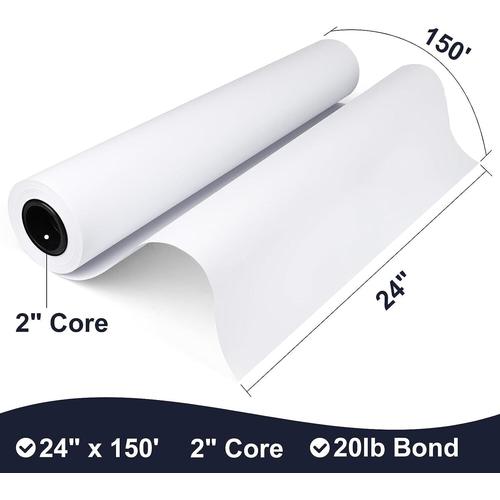Plotter/Bond Paper 24" x 150', 90gsm, 20lb Bond, 2" Core – Gibbs Direct
