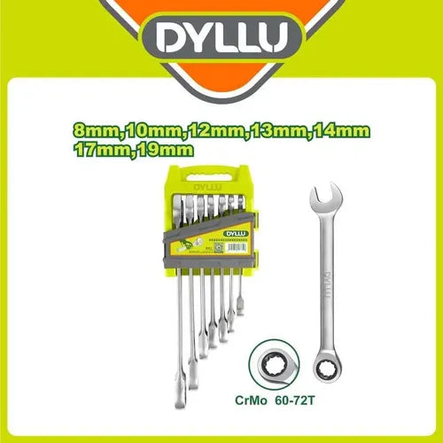 DYLLU 7Pc Ratchet Spanner Set – Gibbs Direct