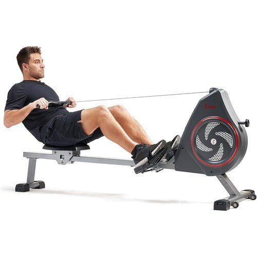 Sunny Health & Fitness Magnetic Rowing Machine Rower, 11 Lb. Flywheel ...